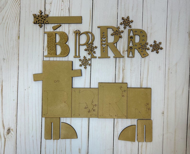 DIY Snowman Brrr Word Block, Snowman Decor, Mantel Decor, Winter Decor ...