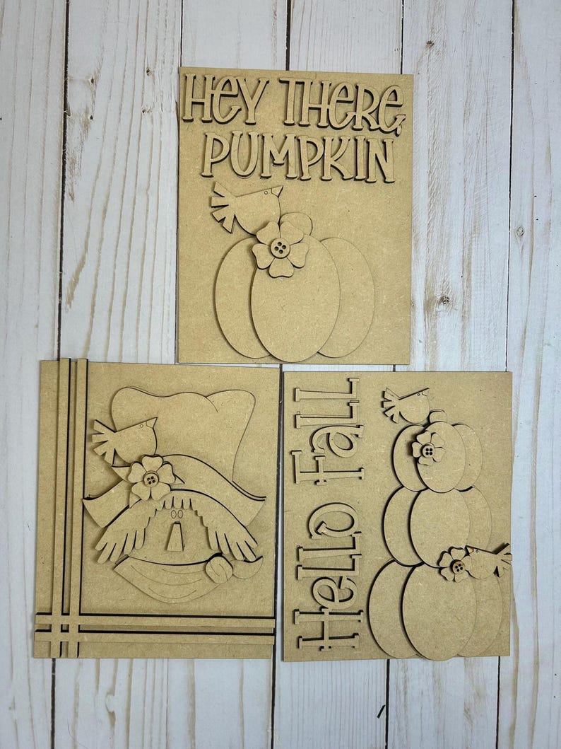 DIY Fall Signs, Scarecrow Sign, Hello Fall, Hey There Pumpkin, Ready to ...