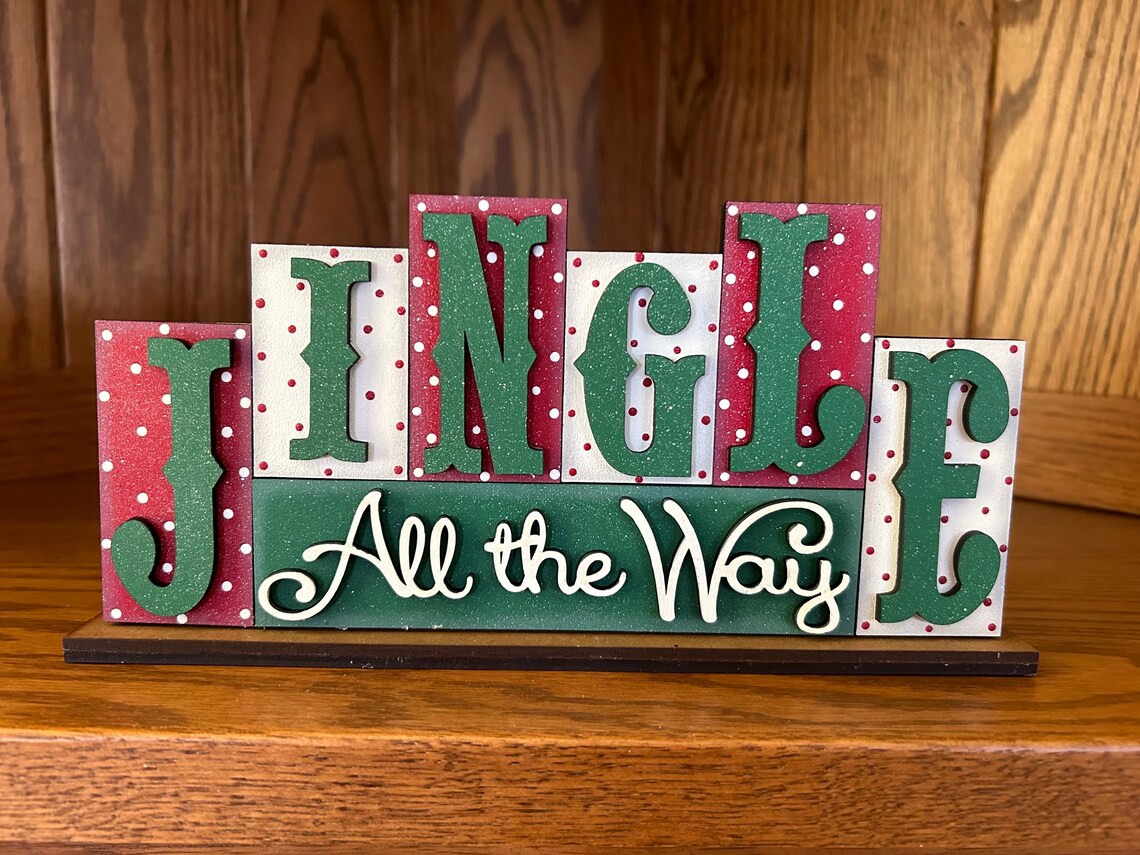 Jingle All the Way Word Block, Jingle All the Way Shelf Sitter ...