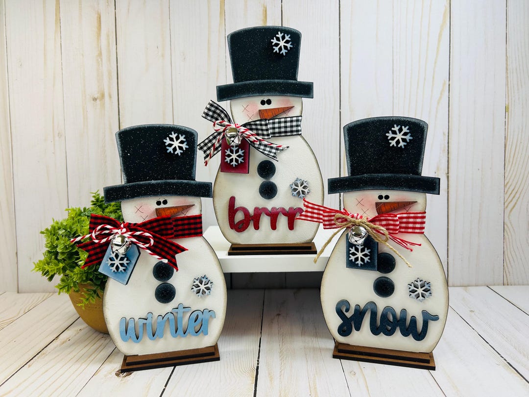 DIY Snowman Trio, Standing Snowmen, Christmas Decor, Holiday Decor ...