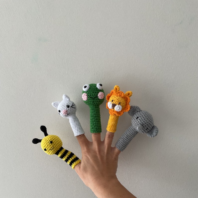 Crochet Animal Finger Puppets, Educational Toys for Baby - Etsy