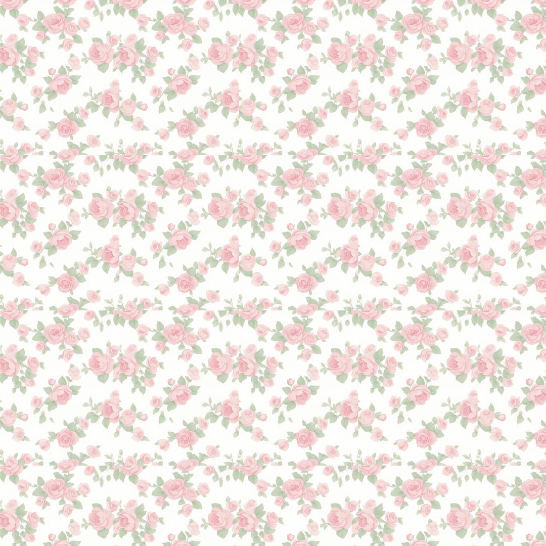 Soft Coquette Pink Roses Print Download - Etsy