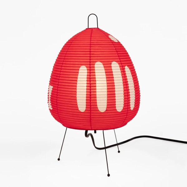 Red Japanese Paper Lamp - Etsy