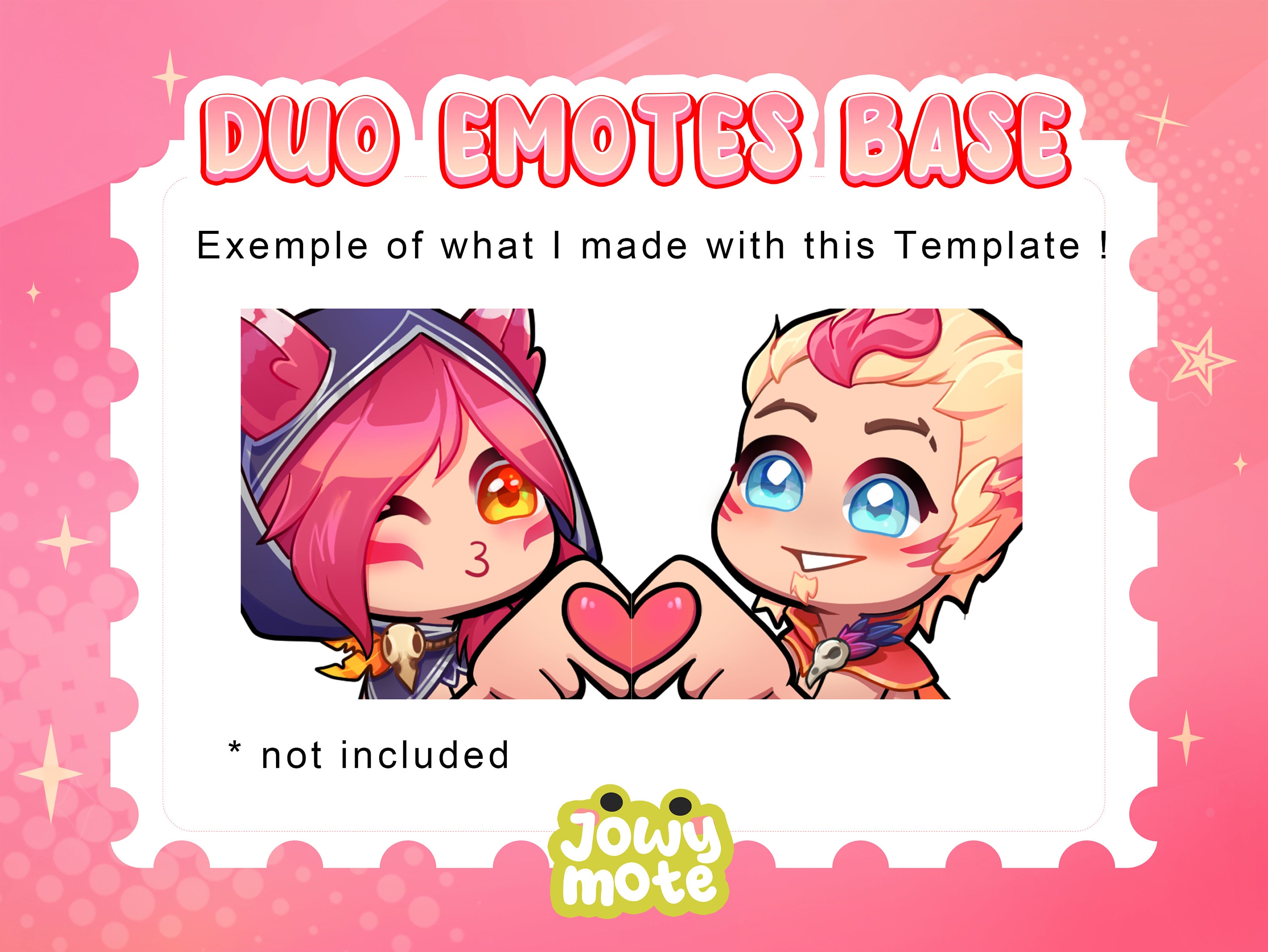 Emote Template for Twitch, Discord or Kick. DIY Base Duo Emote for ...