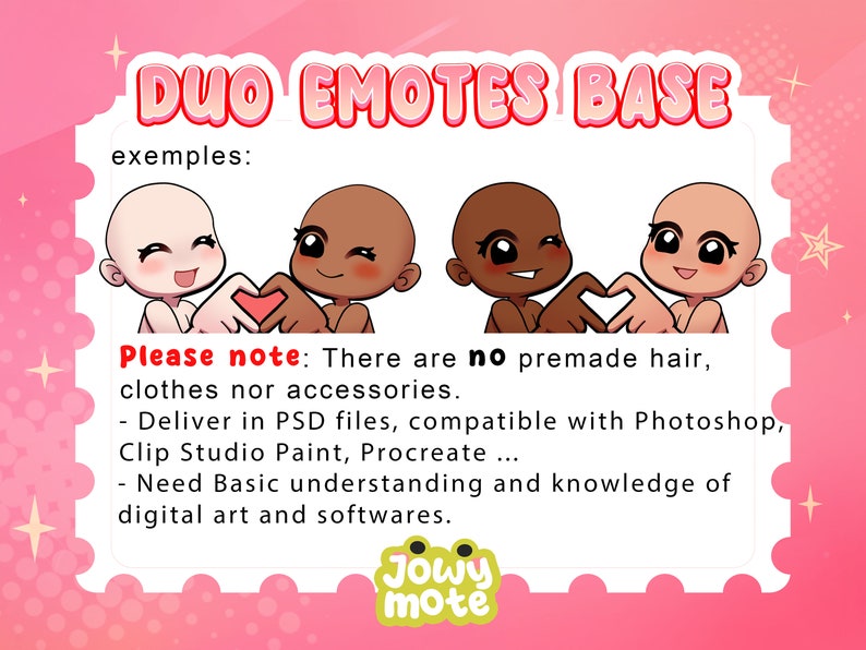 Emote Template for Twitch, Discord or Kick. DIY Base Duo Emote for ...