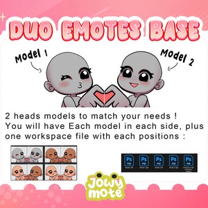 Emote Template for Twitch, Discord or Kick. DIY Base Duo Emote for ...