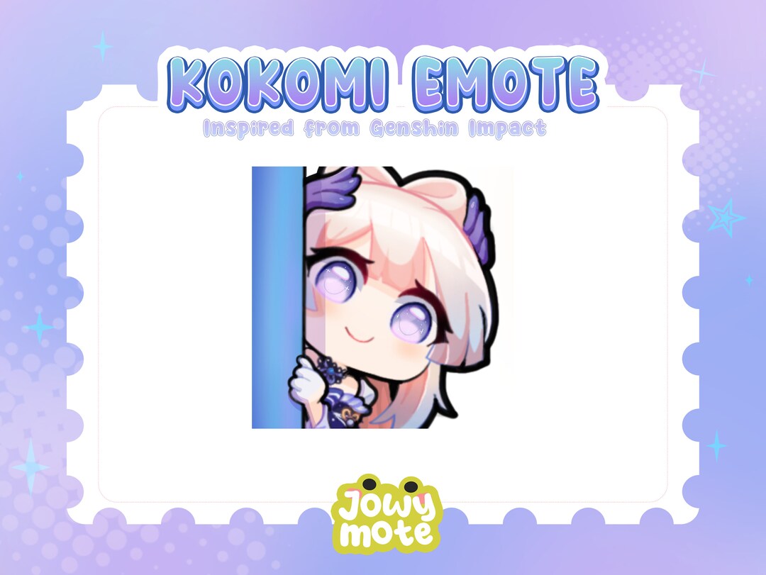 Kokomi Hide Emote Inspired From Genshin Impact for Discord and - Etsy