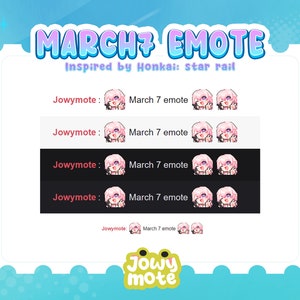 March 7 Emote Inspired From Honkai Star Rail for Twitch and Discord - Etsy