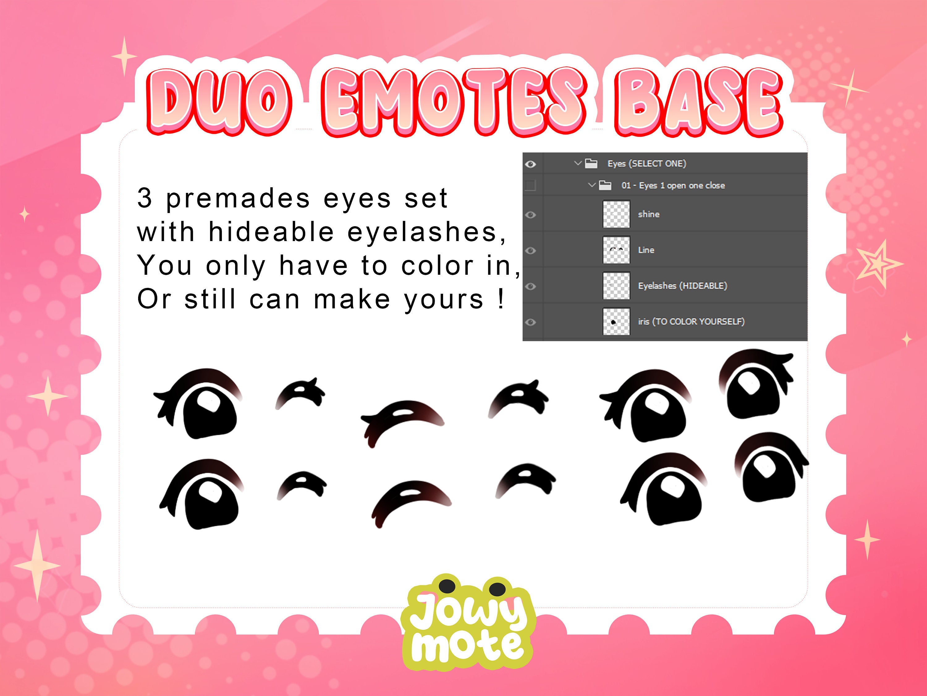 Emote Template for Twitch, Discord or Kick. DIY Base Duo Emote for ...