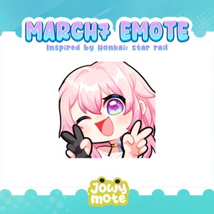 March 7 Emote Inspired From Honkai Star Rail for Twitch and Discord - Etsy