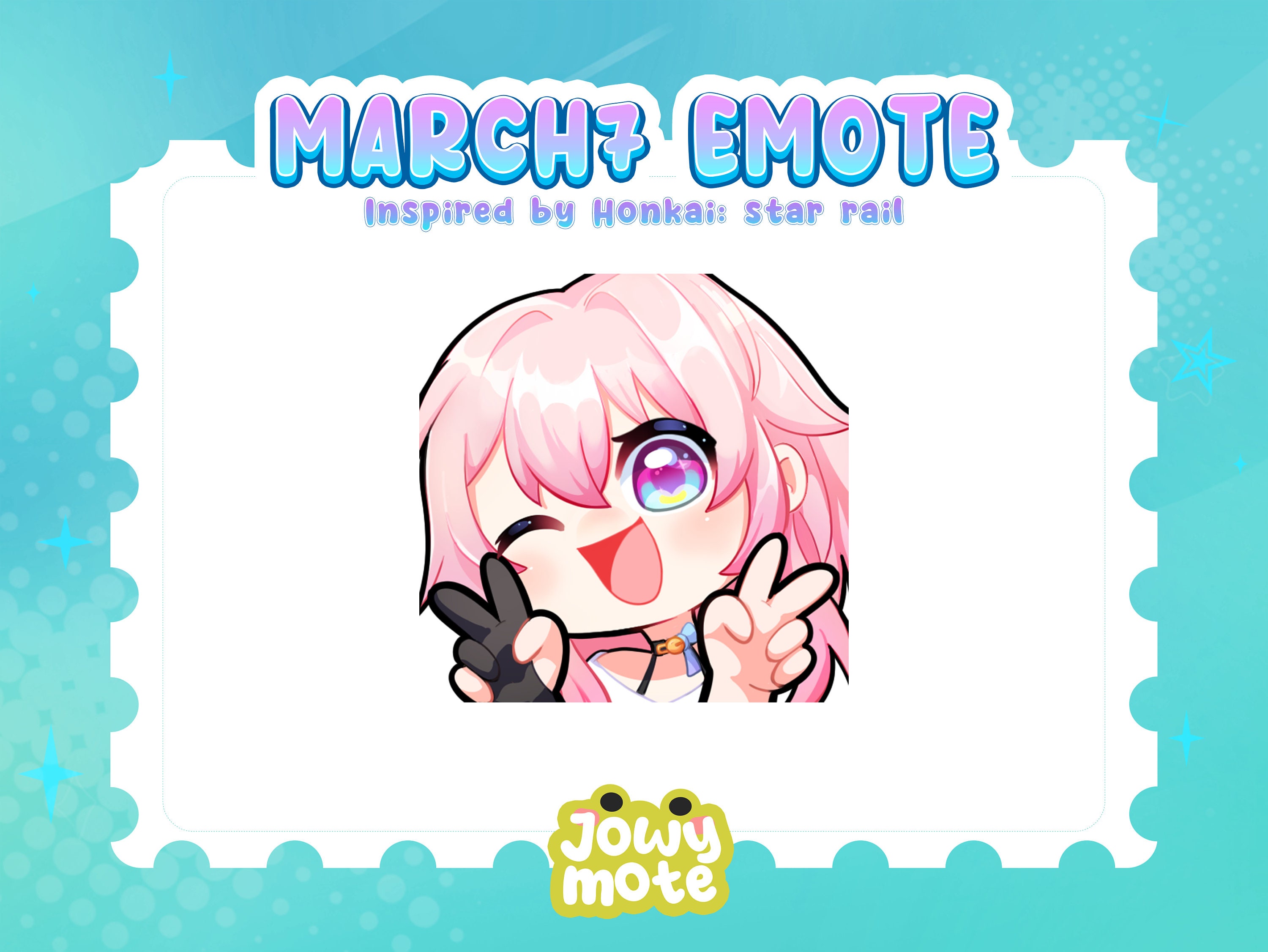 March 7 Emote Inspired From Honkai Star Rail for Twitch and Discord - Etsy