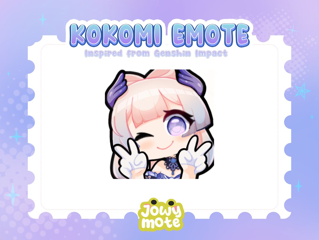 Kokomi Peace Emote Inspired From Genshin Impact for Discord and Twitch ...