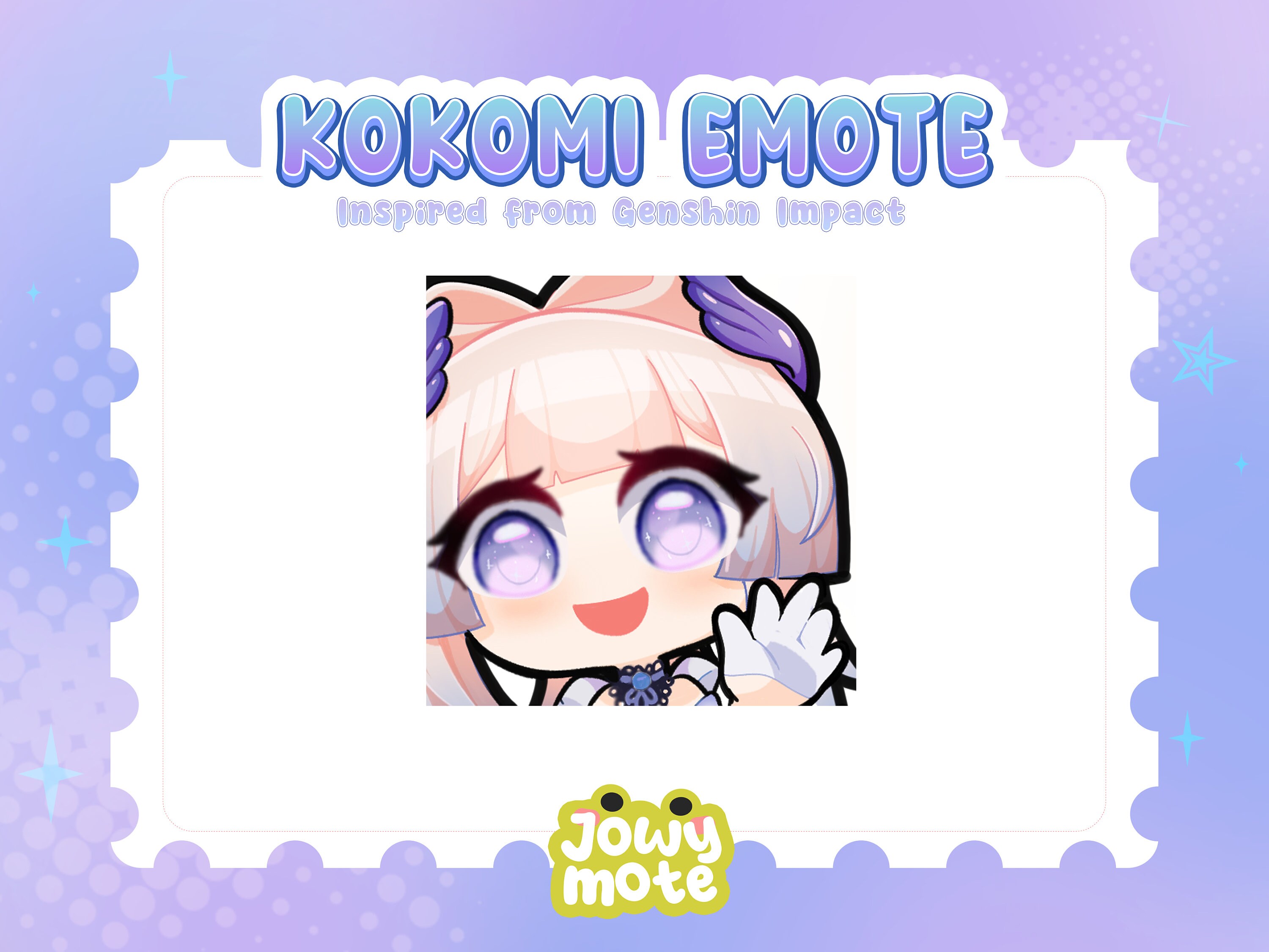 Kokomi Hi Emote Inspired From Genshin Impact for Discord and - Etsy
