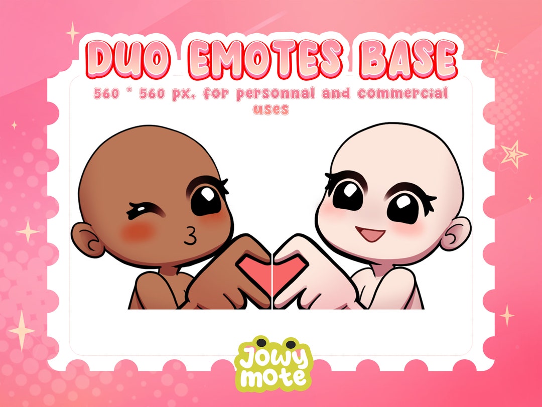 Emote Template for Twitch, Discord or Kick. DIY Base Duo Emote for ...