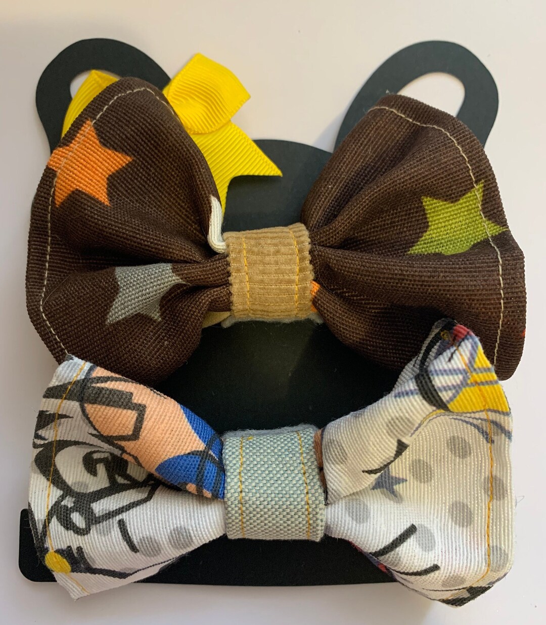 2 Pack KABOOM STARS Corduroy & Washed Vintage Denim Knots Bow-band ...