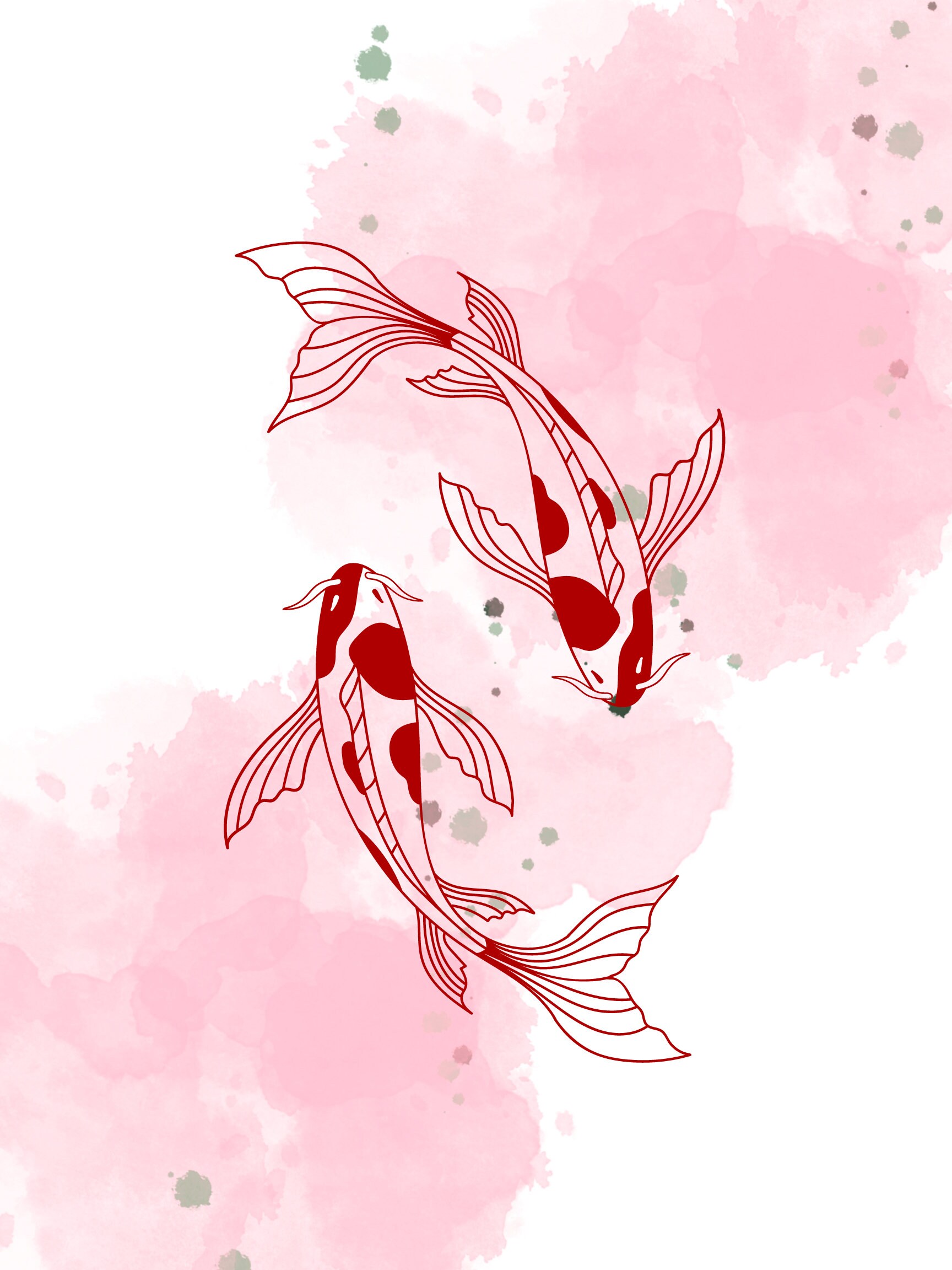 Koi Fish Art Print - Etsy