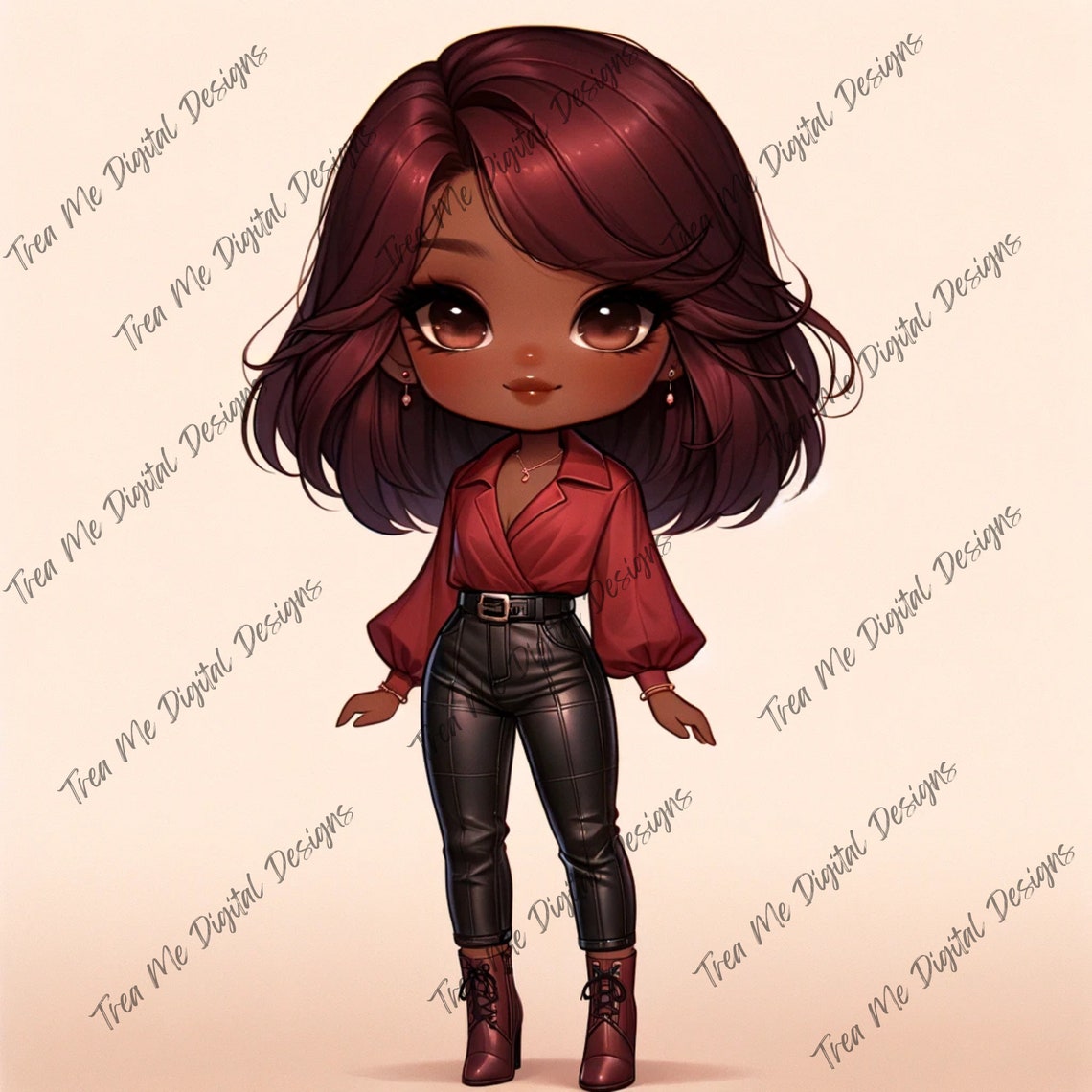 Chatgpt4 DALL E 3 AI Prompt Guide Chibi Ladies Volume 1 Melanin Chibi ...