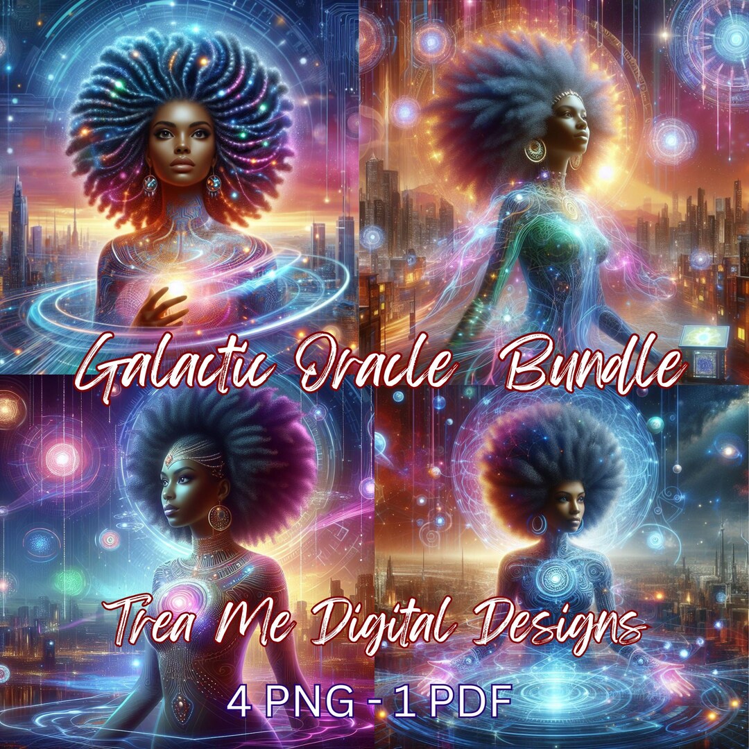 Digital Images - Galactic Oracle - 4 PNG Files - 1 PDF File - Etsy