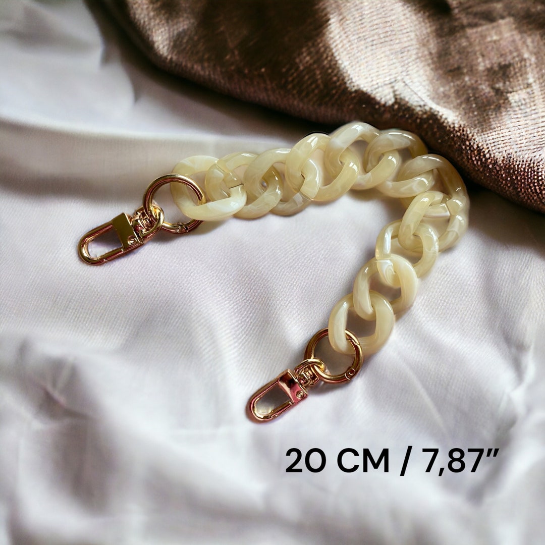 High-quality Ivory Acrylic Chain Purse Strap, Replacement Acrylic Chain ...
