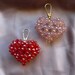 Heart Shaped Bead Keychain, Handmade 3D Heart Keyring, Cute Bag Charm ...