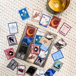 Book Postage Stamp Design Pack of 16 | Booktok | Kindle Stickers ...