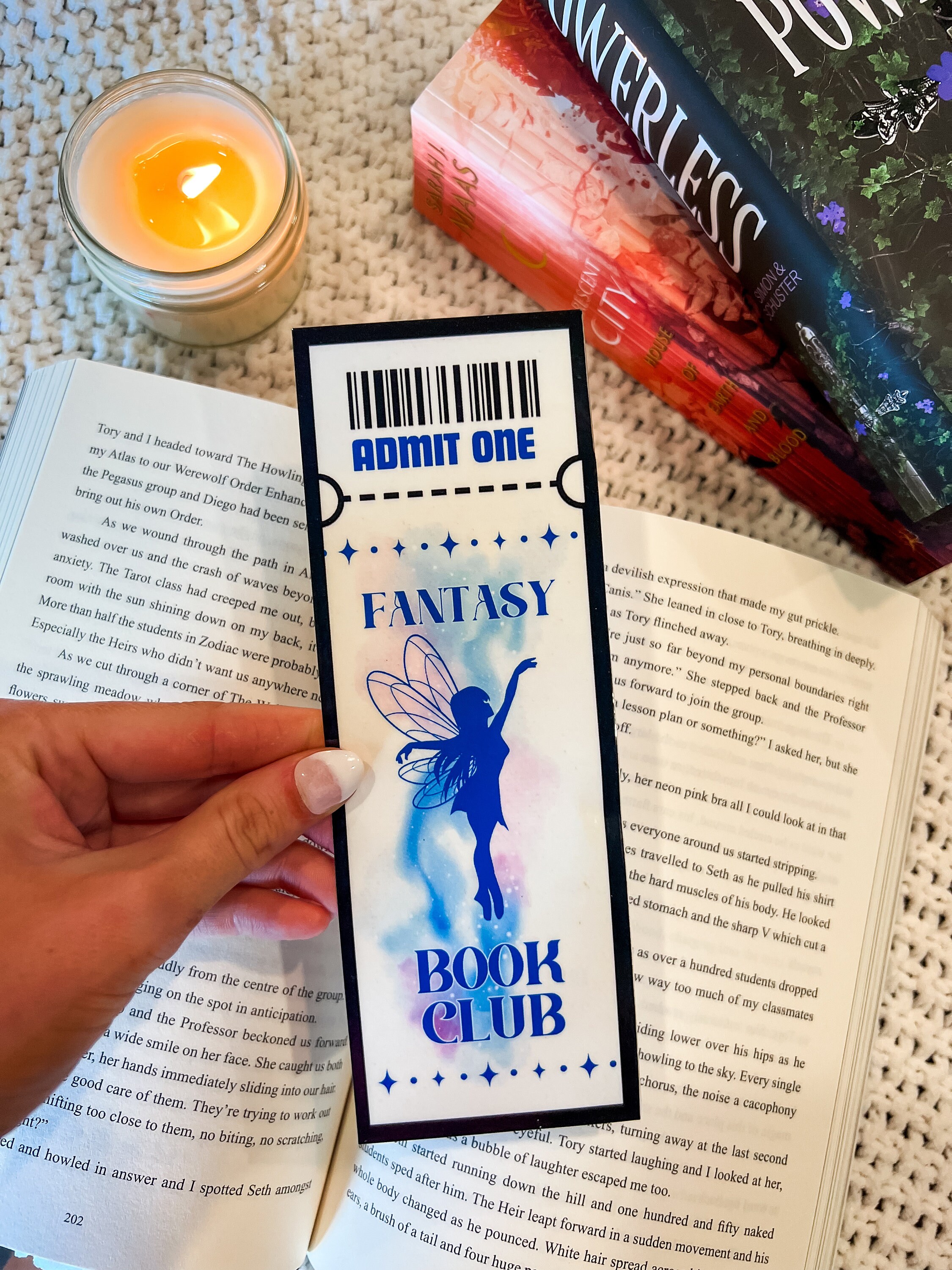 Fantasy Book Club Ticket Handmade Laminated Bookmark | Smut | Girly ...