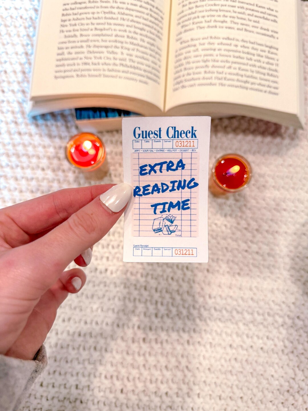 Extra Reading Time Guest Checkout Design Vinyl Sticker | Bookish Gift ...