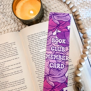 Book Club Member Card Bookmark | Gift for Book Lover | Bookish Things ...