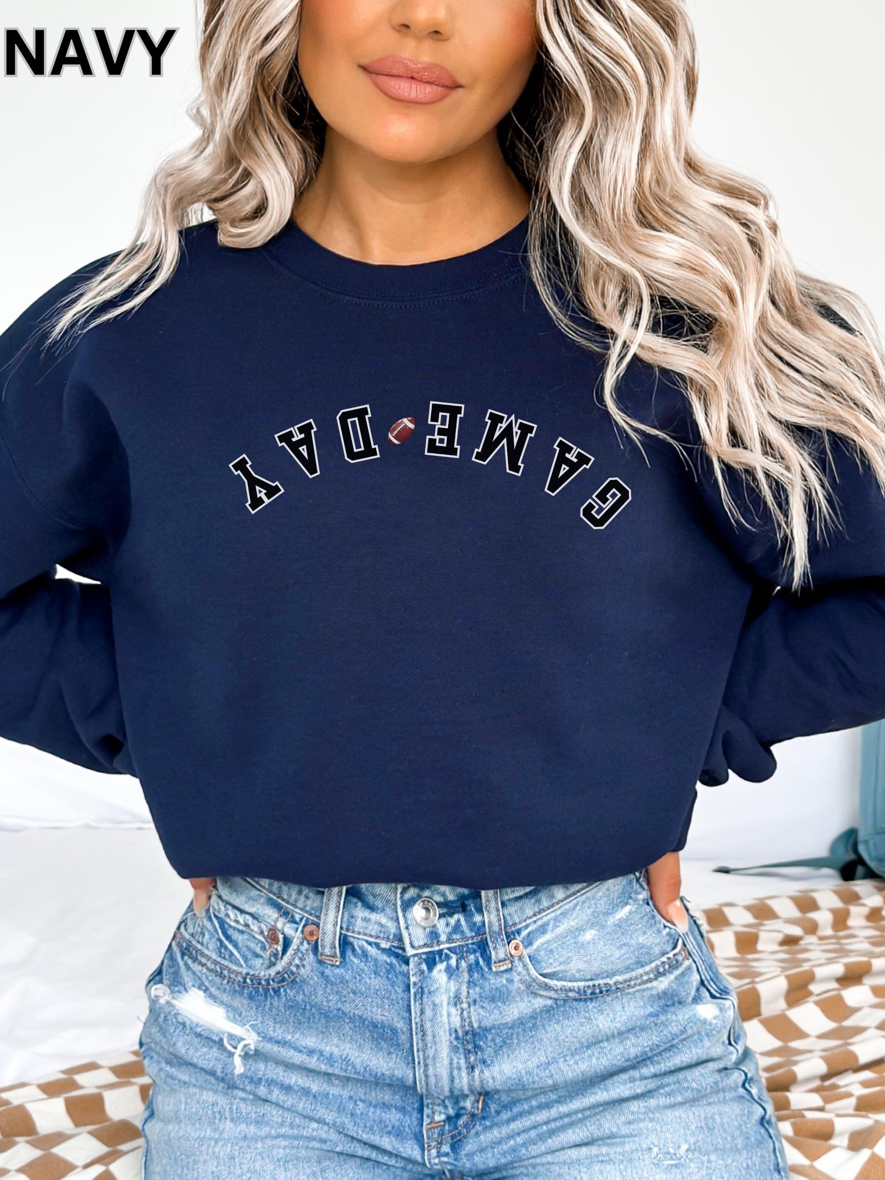 Game Day Football Upside Down Gildan Crewneck Sweatshirt | Tailgaiting ...
