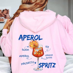 Aperol Spritz Gildan Hoodie | Retro Cocktail Shirt | Italian Aesthetic ...