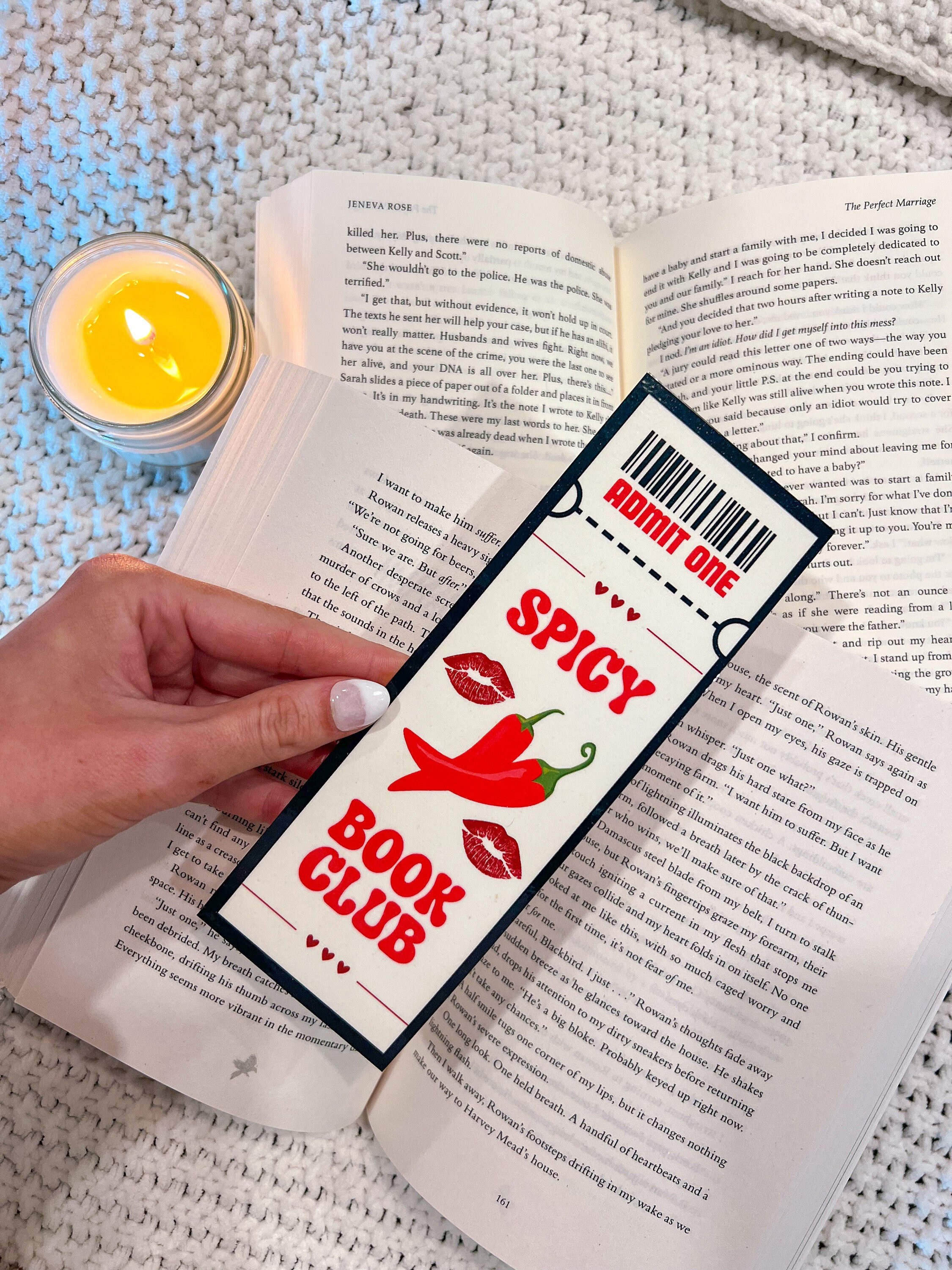Spicy Book Club Ticket Handmade Laminated Bookmark | Smut | Girly ...