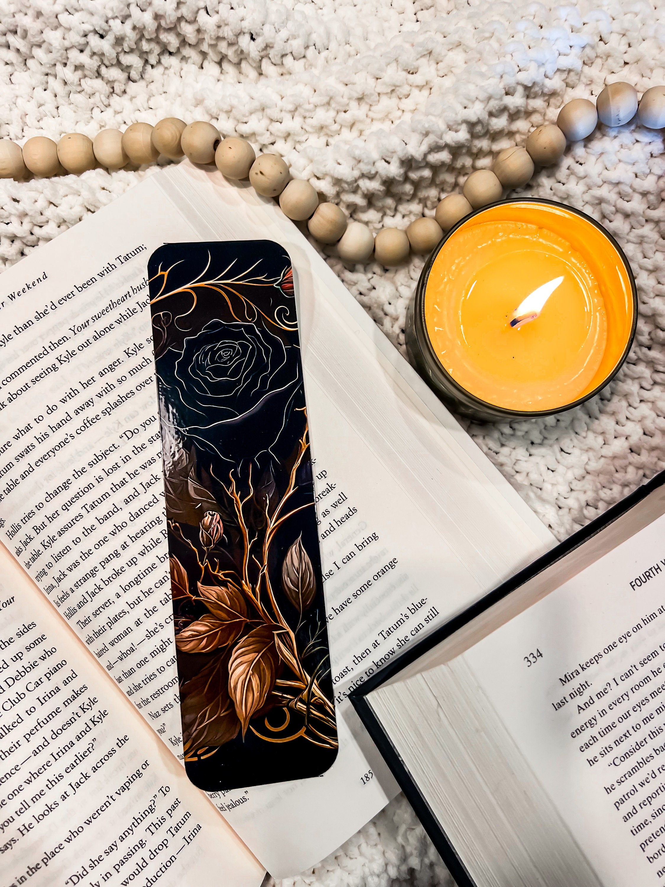 Black and Gold Laminated Bookmark | Celestial | Astronomy | Book Lover ...