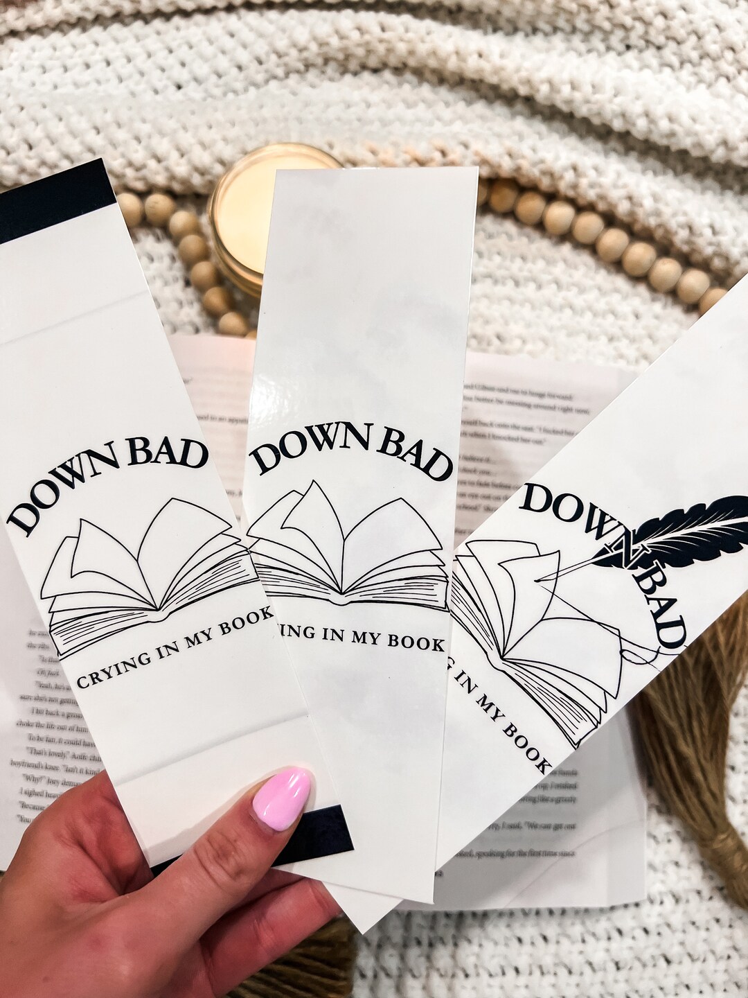 Down Bad Crying in My Book Bookmark | Bookish | Girlfriend Gift ...