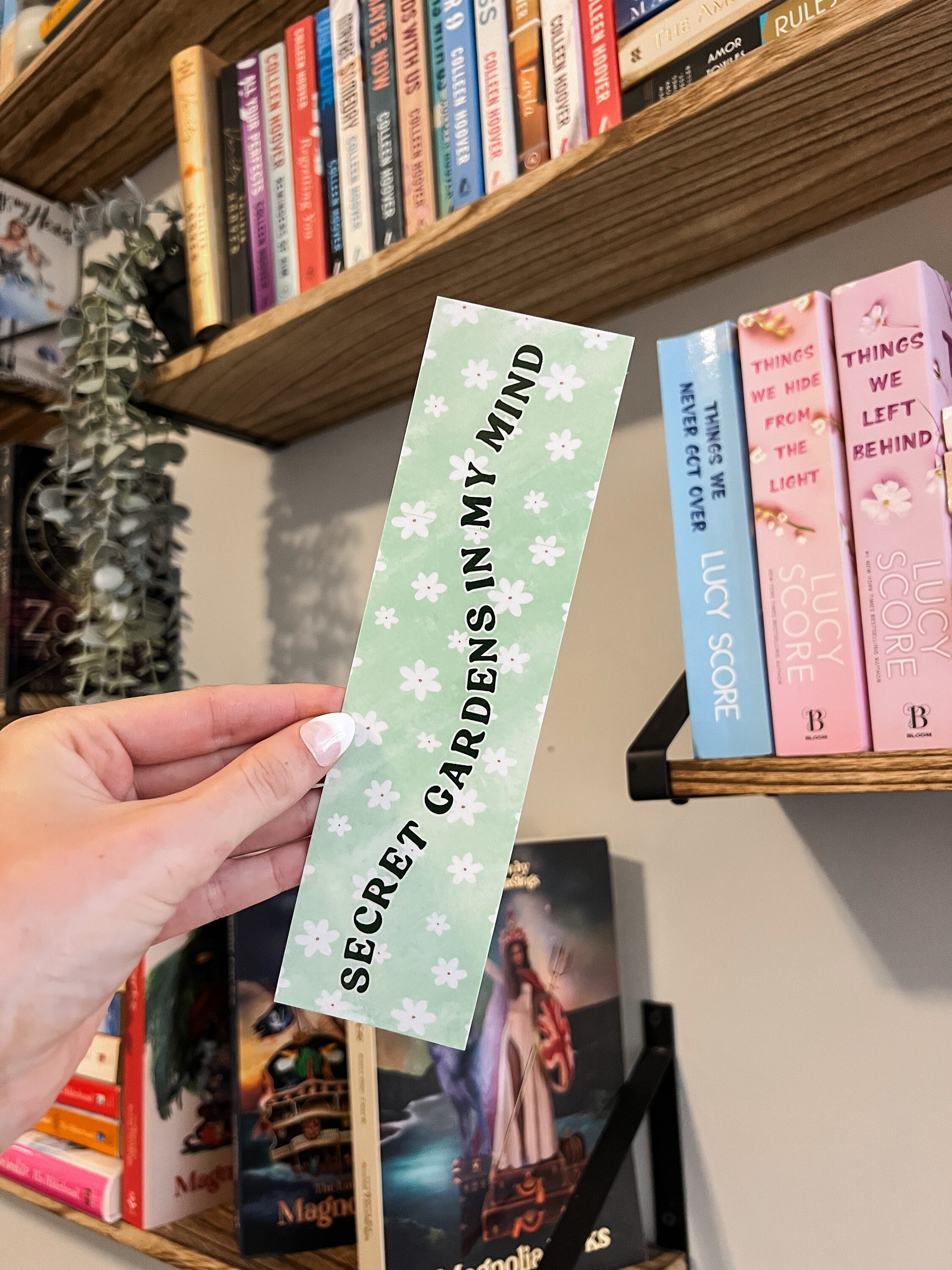 Secret Gardens in My Mind Laminated Handmade Bookmark | Floral Bookmark ...