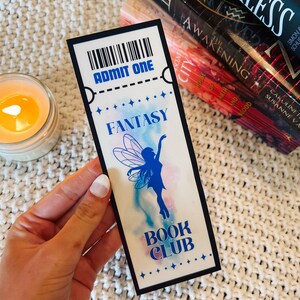 Fantasy Book Club Ticket Handmade Laminated Bookmark | Smut | Girly ...