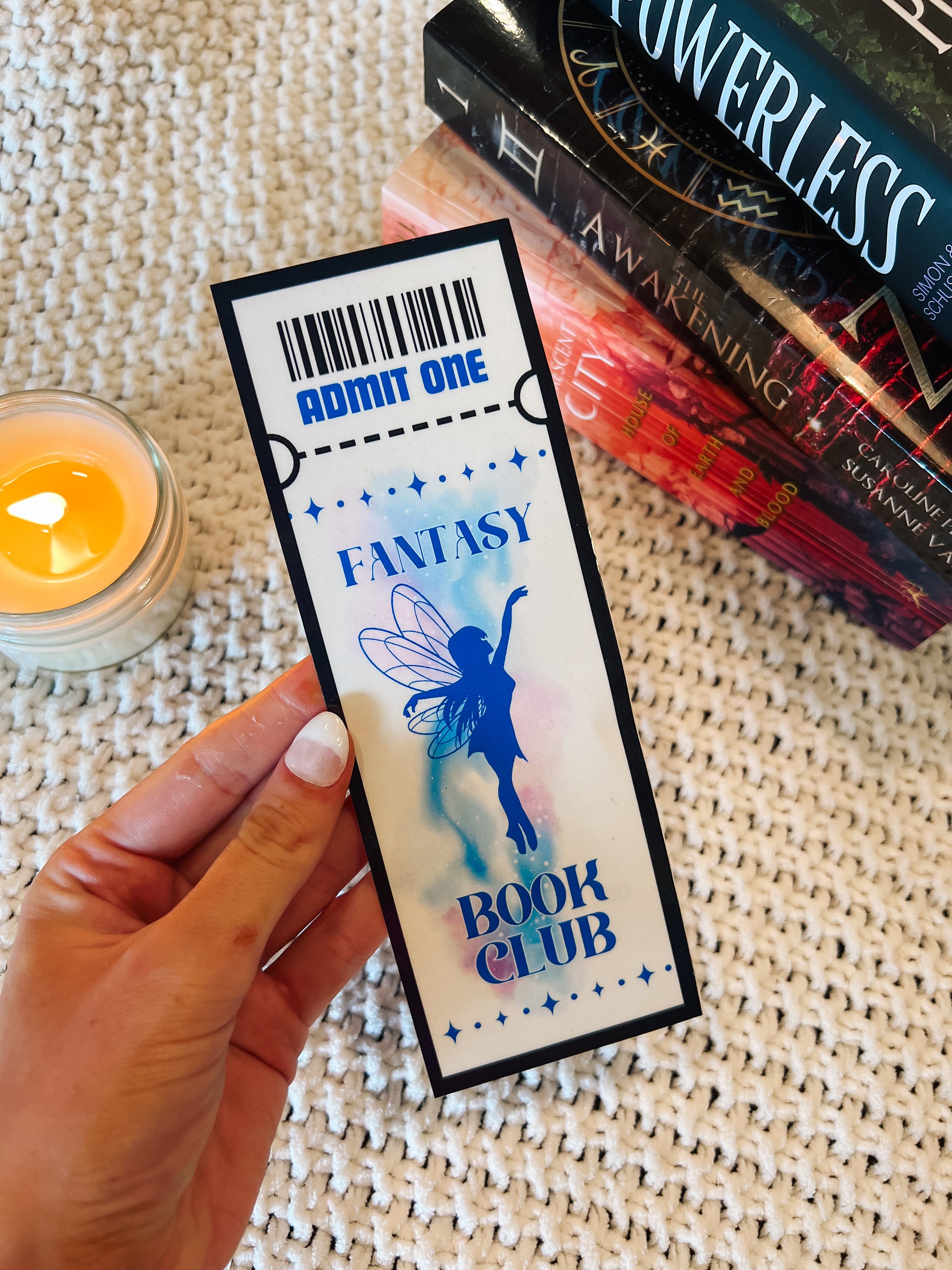 Fantasy Book Club Ticket Handmade Laminated Bookmark | Smut | Girly ...