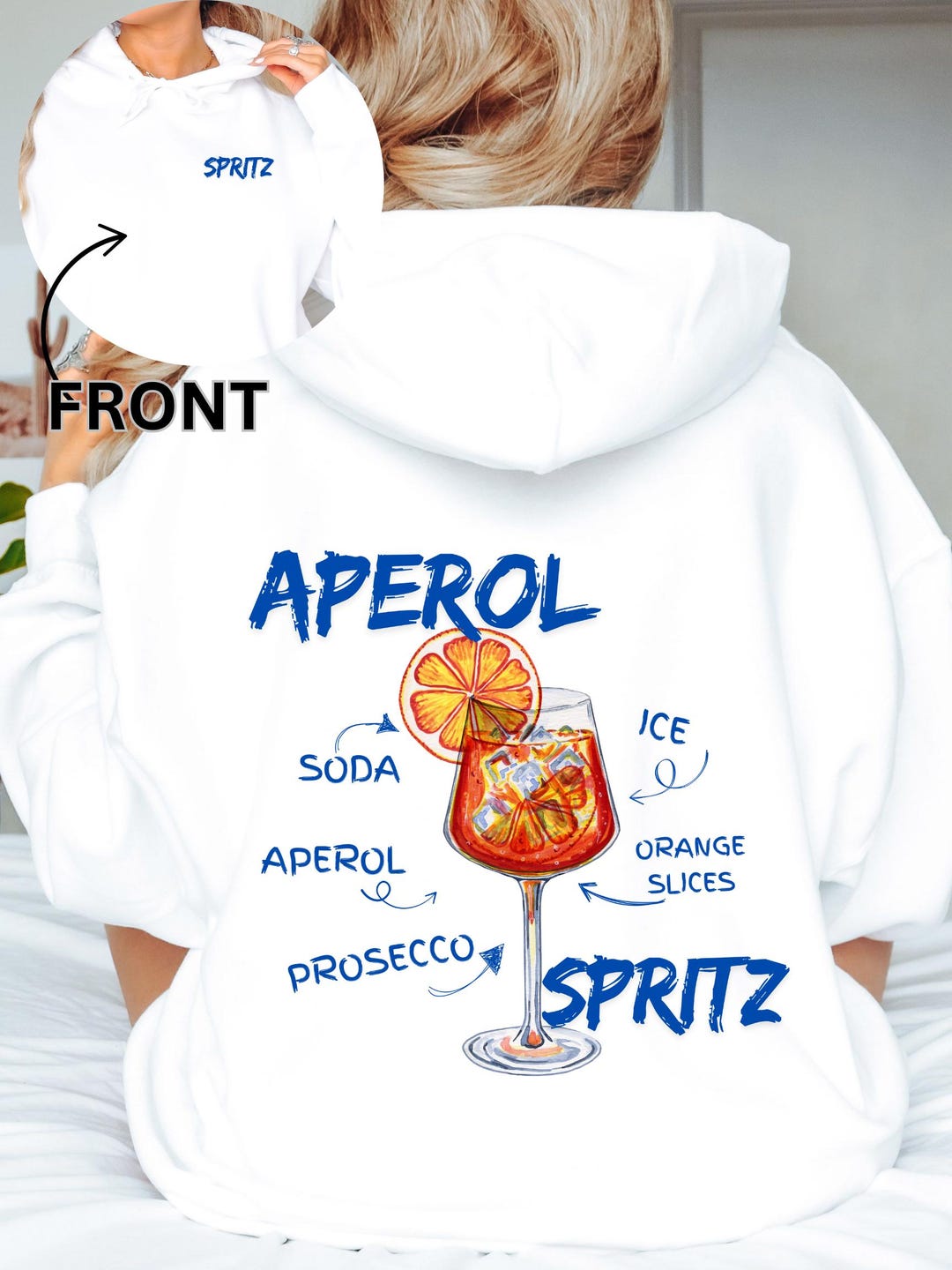 Aperol Spritz Gildan Hoodie | Retro Cocktail Shirt | Italian Aesthetic ...