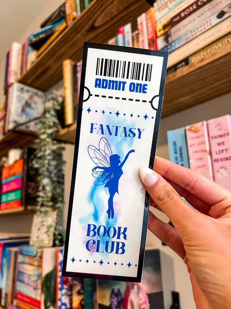 Fantasy Book Club Ticket Handmade Laminated Bookmark | Smut | Girly ...