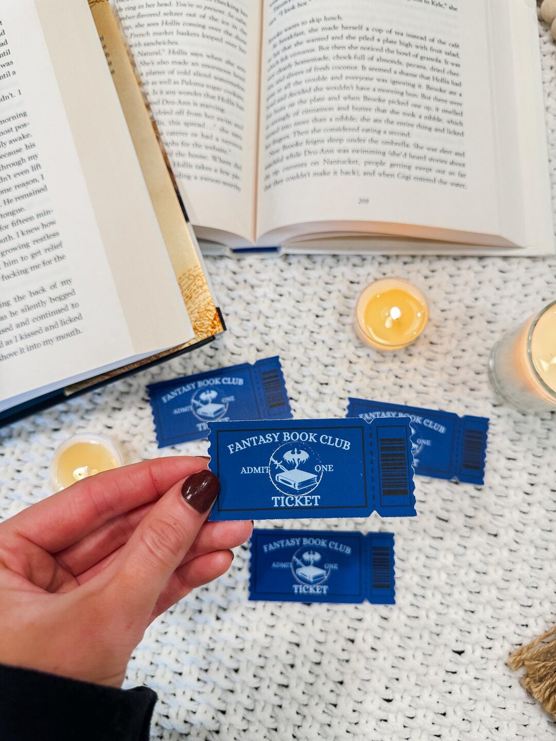 Fantasy Book Club Ticket Vinyl Sticker | Romantasy Books | Kindle ...