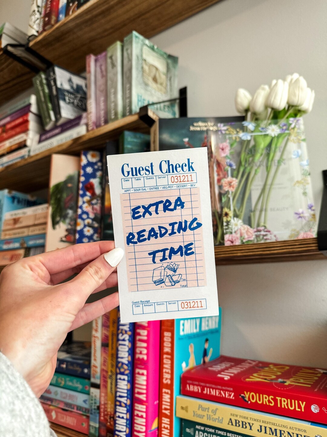 Extra Reading Time Guest Checkout Design Bookmark | Gift for Book Lover ...