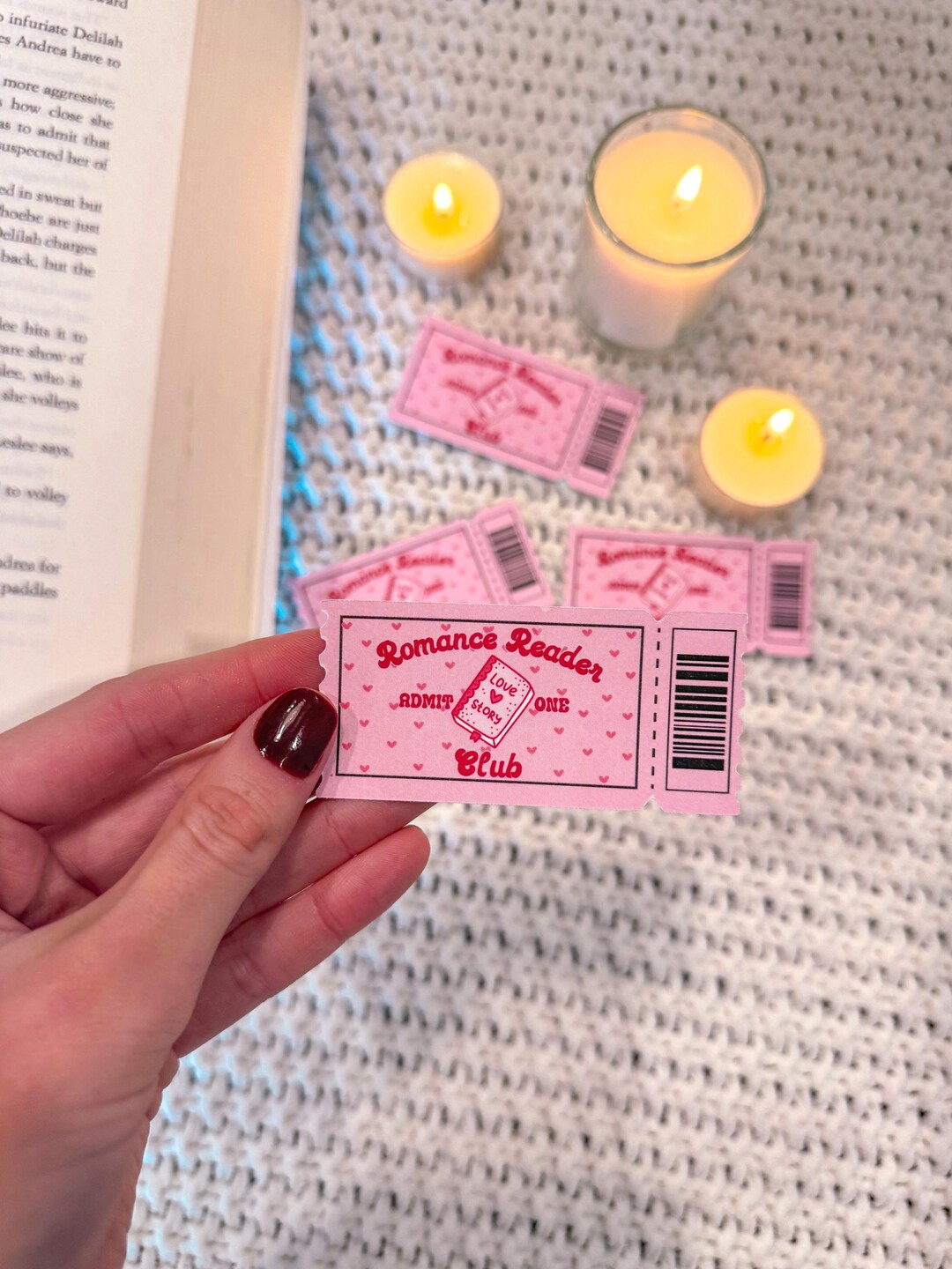Romance Reader Club Ticket Vinyl Sticker | Lover | Kindle Sticker ...