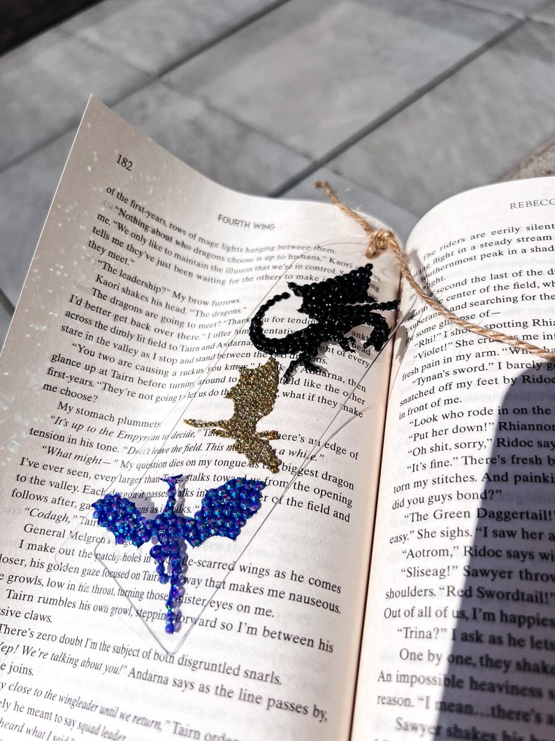 Dragon Handmade Acrylic Bookmark Fantasy Books Dragon Rider Book Tok ...