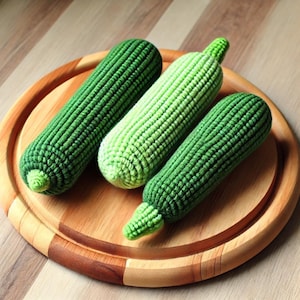 Amigurumi Green Zucchini Crochet Pattern - Handmade Food Toy Tutorial ...