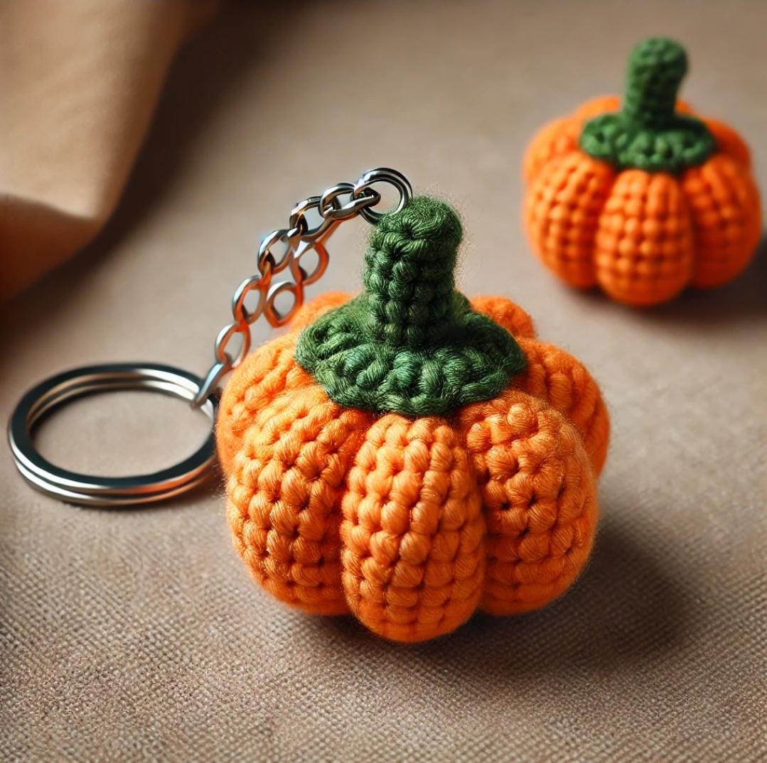 Amigurumi Pumpkin Keychain Crochet Pattern - PDF Fall Crochet Pattern ...