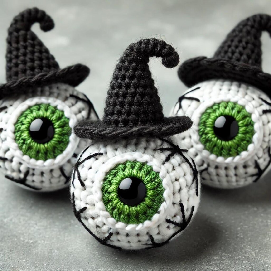 Halloween Scary Crochet Eye Pattern With Witch Hat - Etsy