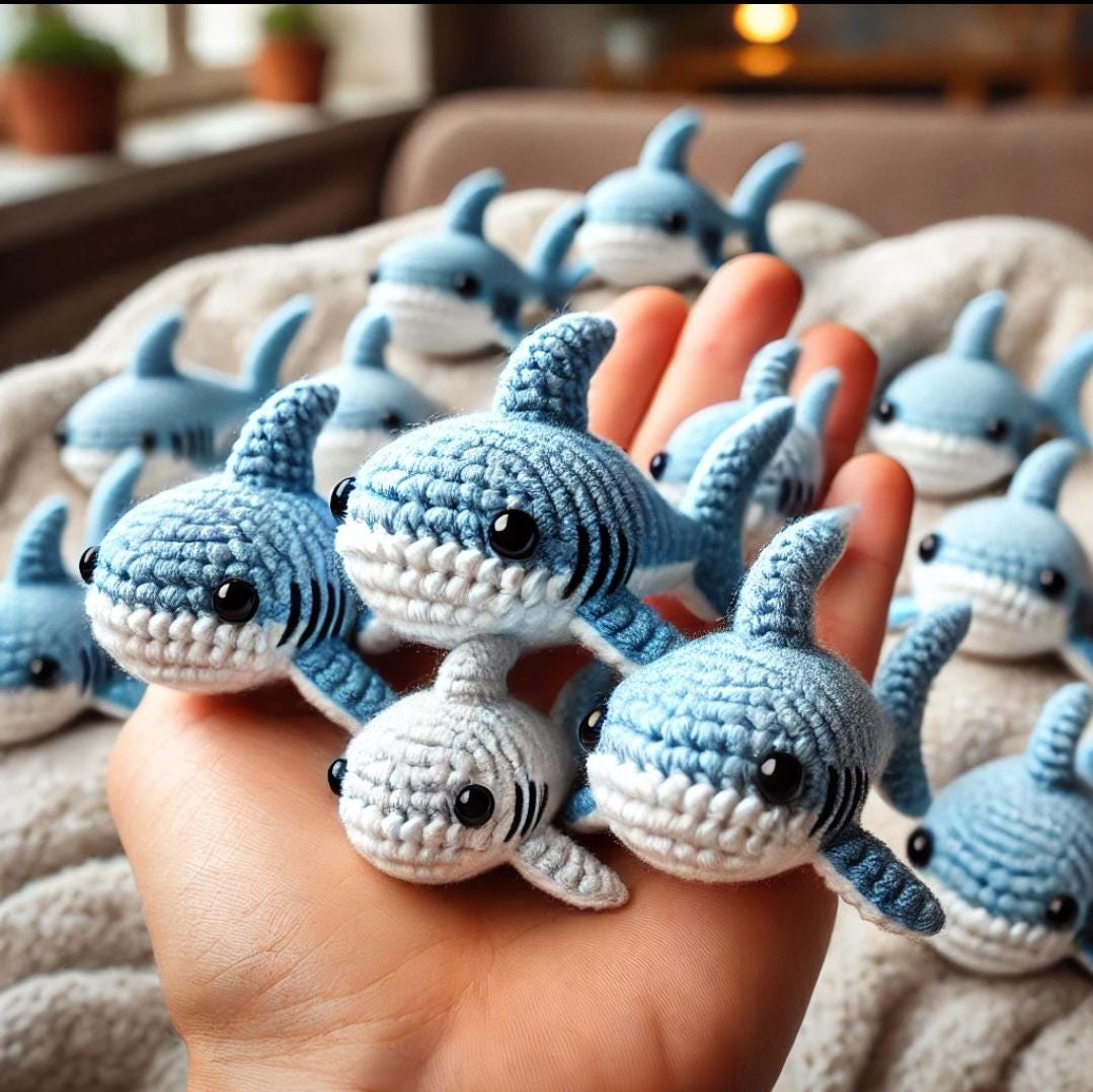 Adorable Mini Crochet Shark Pattern – DIY Baby Shark Amigurumi Project ...