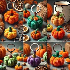 Amigurumi Pumpkin Keychain Crochet Pattern – Halloween Fall Decor, Easy ...