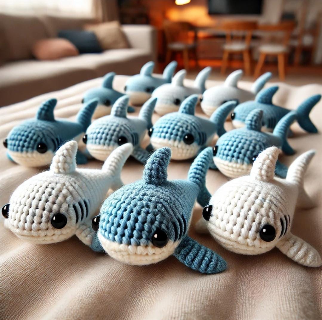 Adorable Mini Crochet Shark Pattern – DIY Baby Shark Amigurumi Project ...