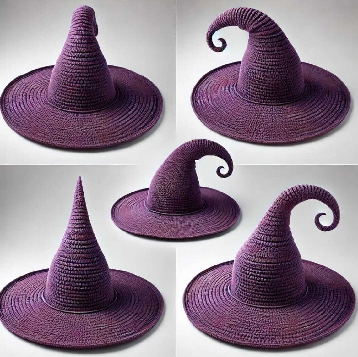 Purple Witch Hat Crochet Pattern – Adult Halloween Costume, DIY Cosplay ...