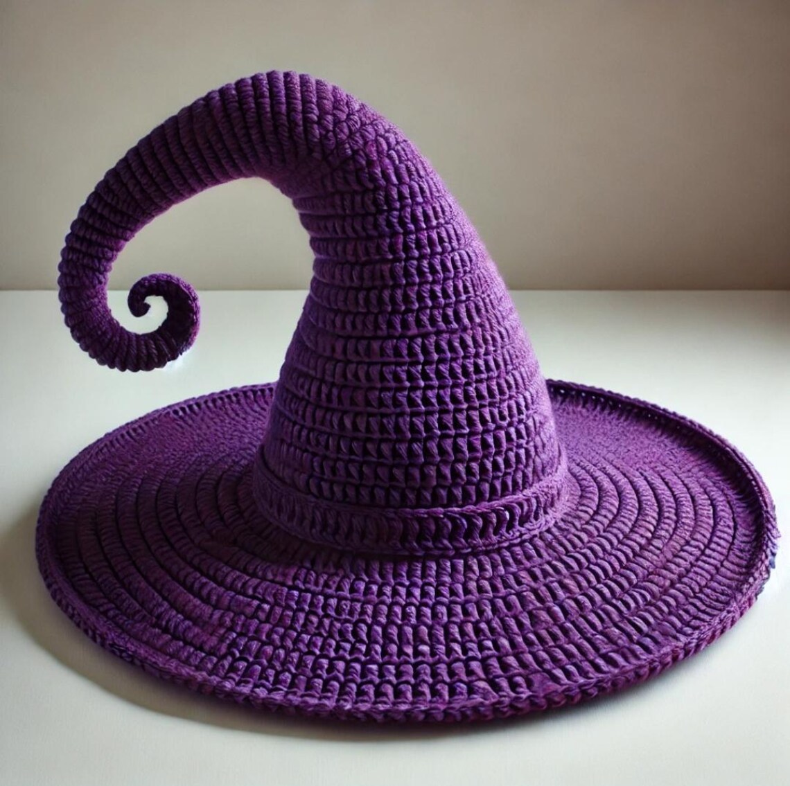 Purple Witch Hat Crochet Pattern – Adult Halloween Costume, DIY Cosplay ...